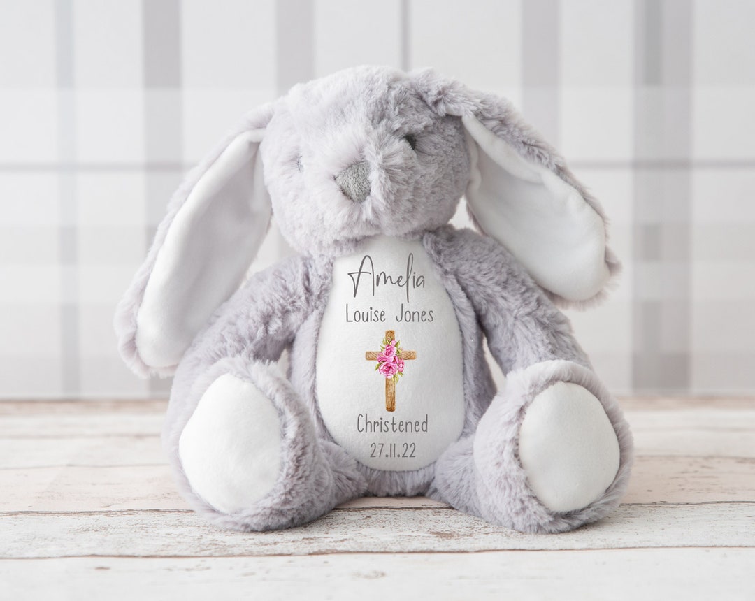 Personalised Christening Teddy Gift, Baptism Teddy,girls Christening ...