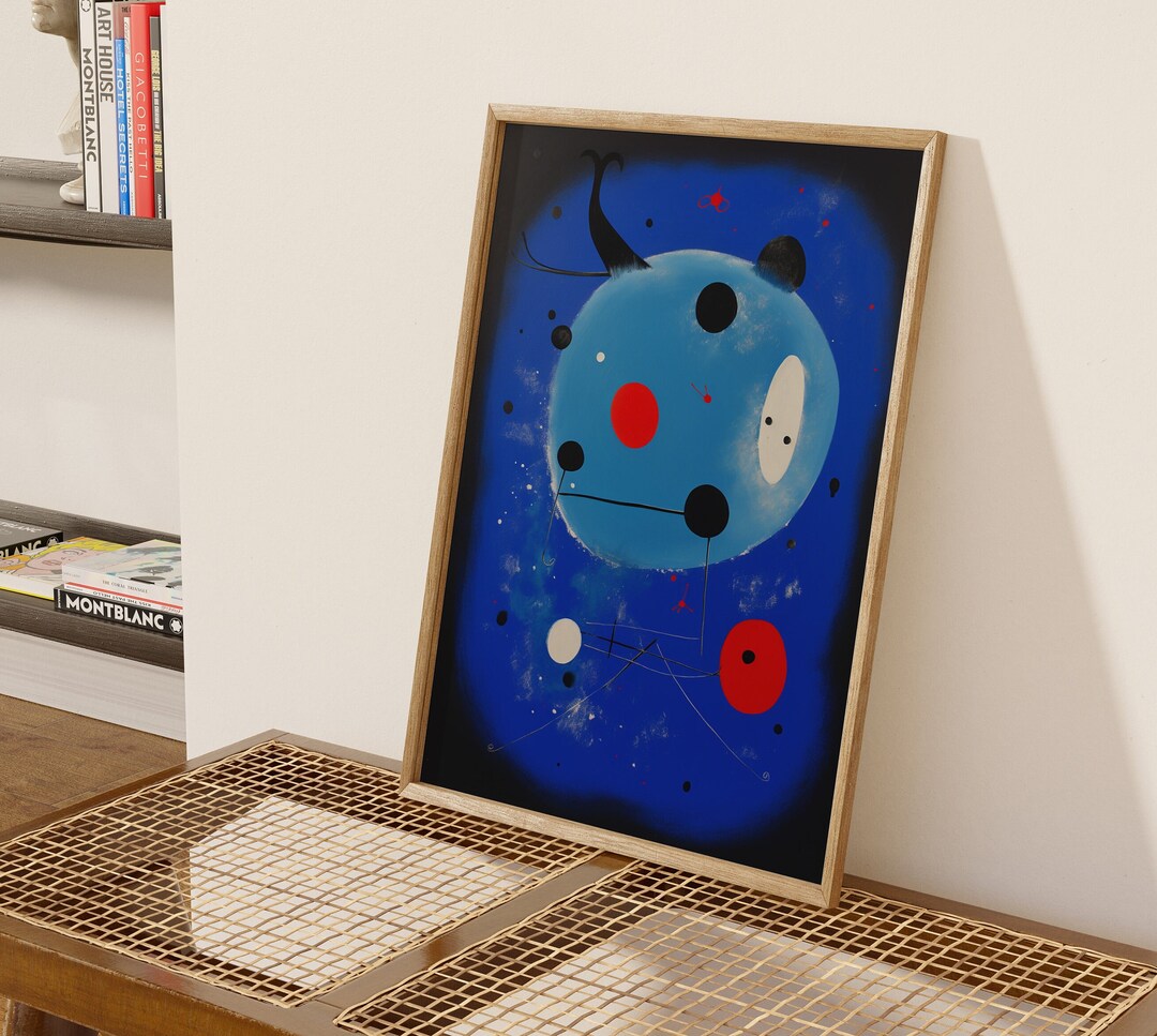 Joan Miro Poster, Blue Joan Miro Print, Abstract Art Print, Joan Miro ...