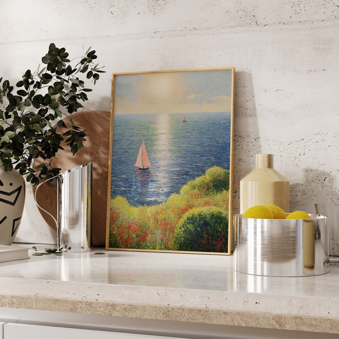 George Seurat Print: Unique Pointillism Seascape Art - Vintage and ...