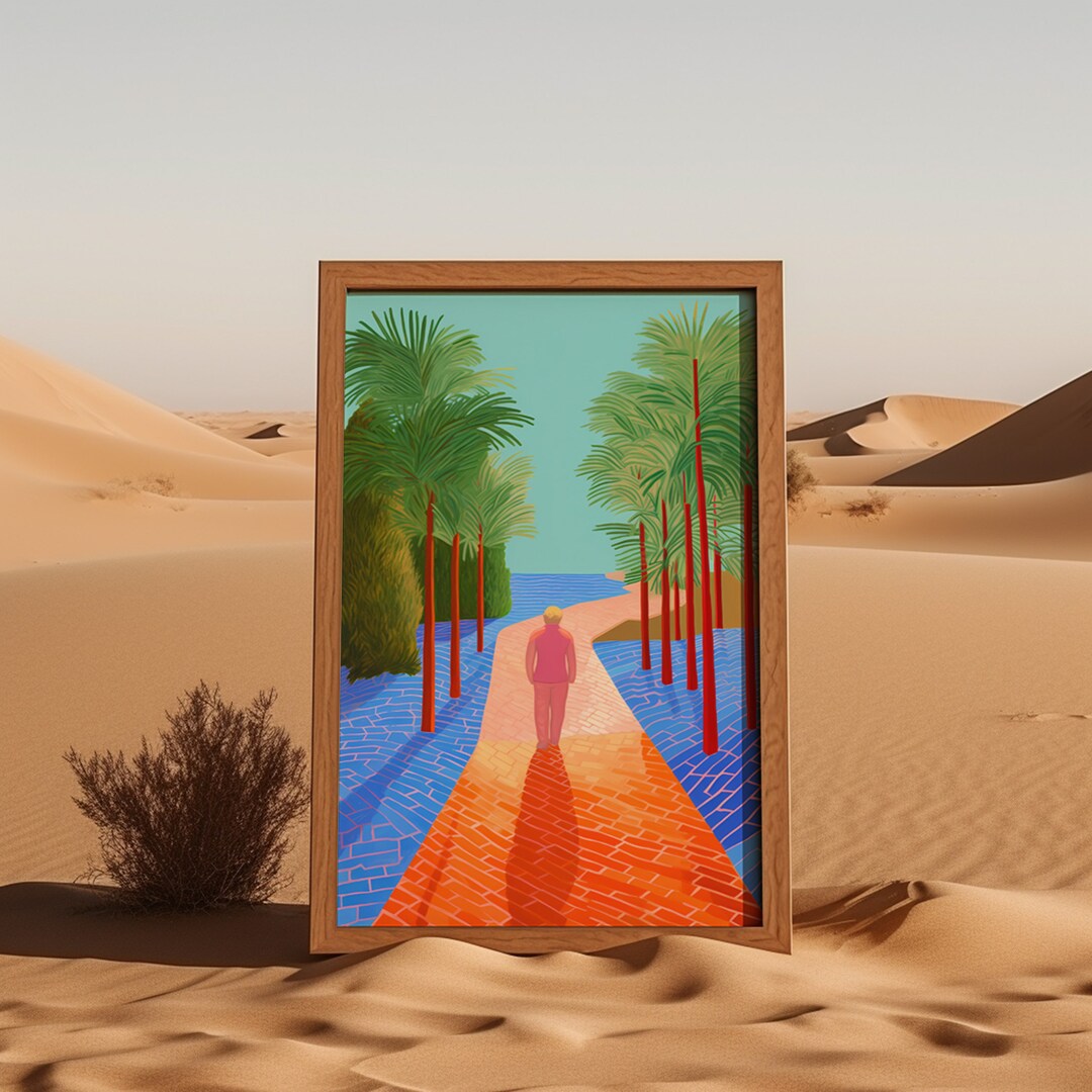 Summer Walk Print Colorful Walking Poster Summer Poster Landscape ...
