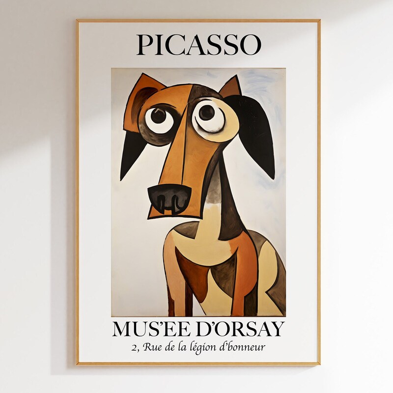 Picasso Dog - Etsy
