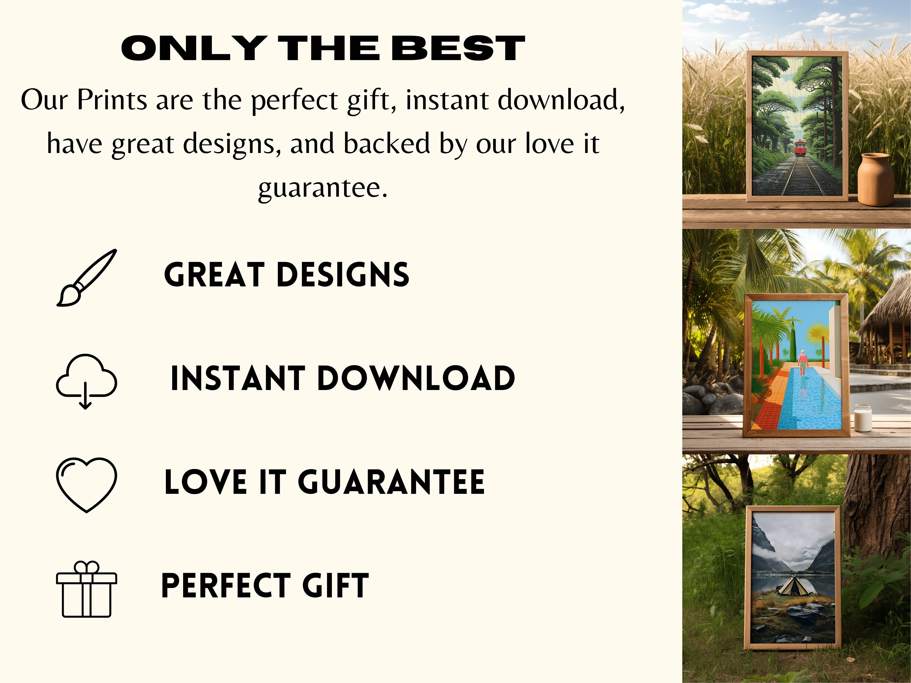 Monet Set of 3 Prints, Monet Printable Download, Abstract Art Print ...