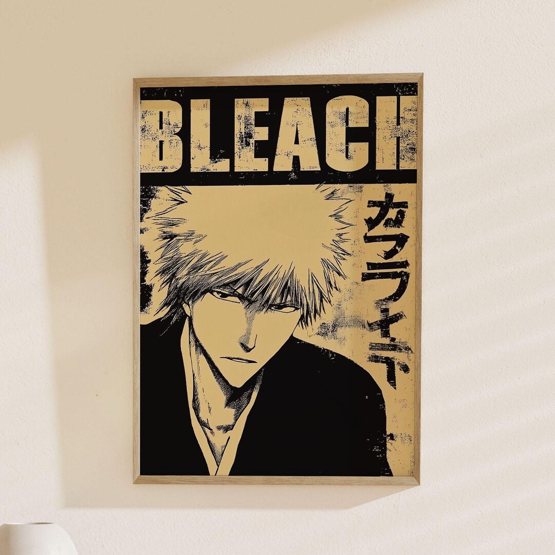 Bleach Ichigo Anime Manga Poster | Japanese Graphic Novel Art Print ...