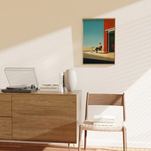 Edward Hopper-inspired Modern Wall Art: Colorful Prints for Vibrant ...