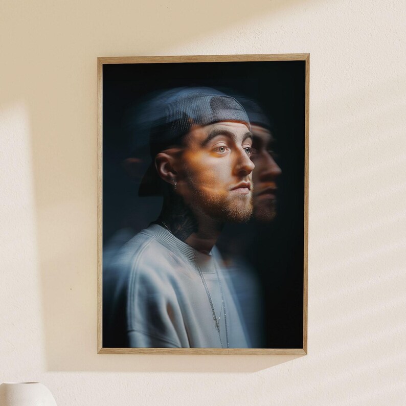 Mac Miller Music Poster: Iconic Artistic Portrait Tribute for Hip Hop ...