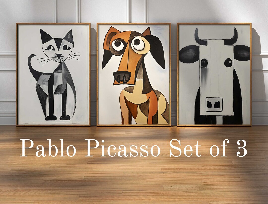 Picasso Set of 3 Prints, Picasso Printable Download, Abstract Art Print ...