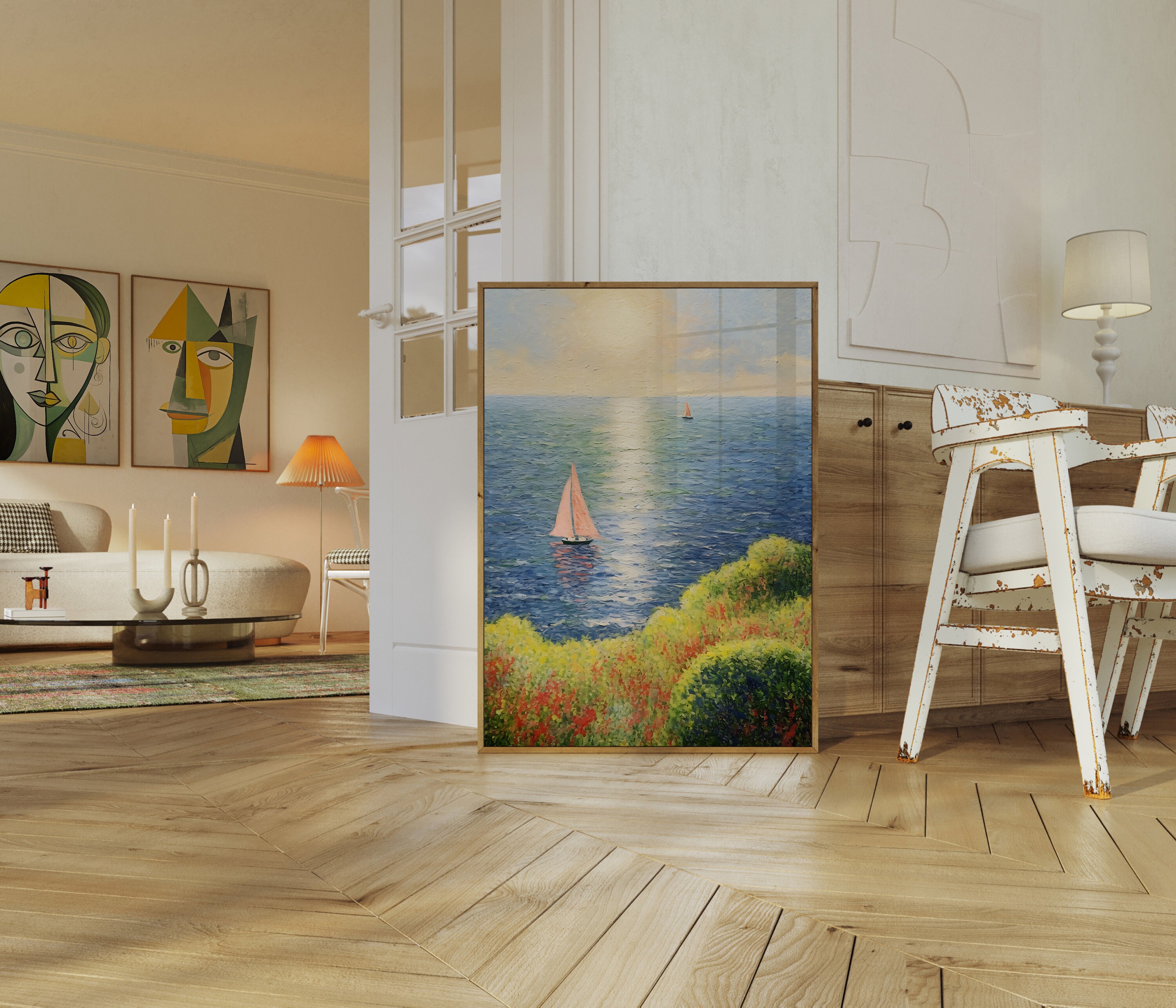 George Seurat Print: Unique Pointillism Seascape Art Vintage - Etsy