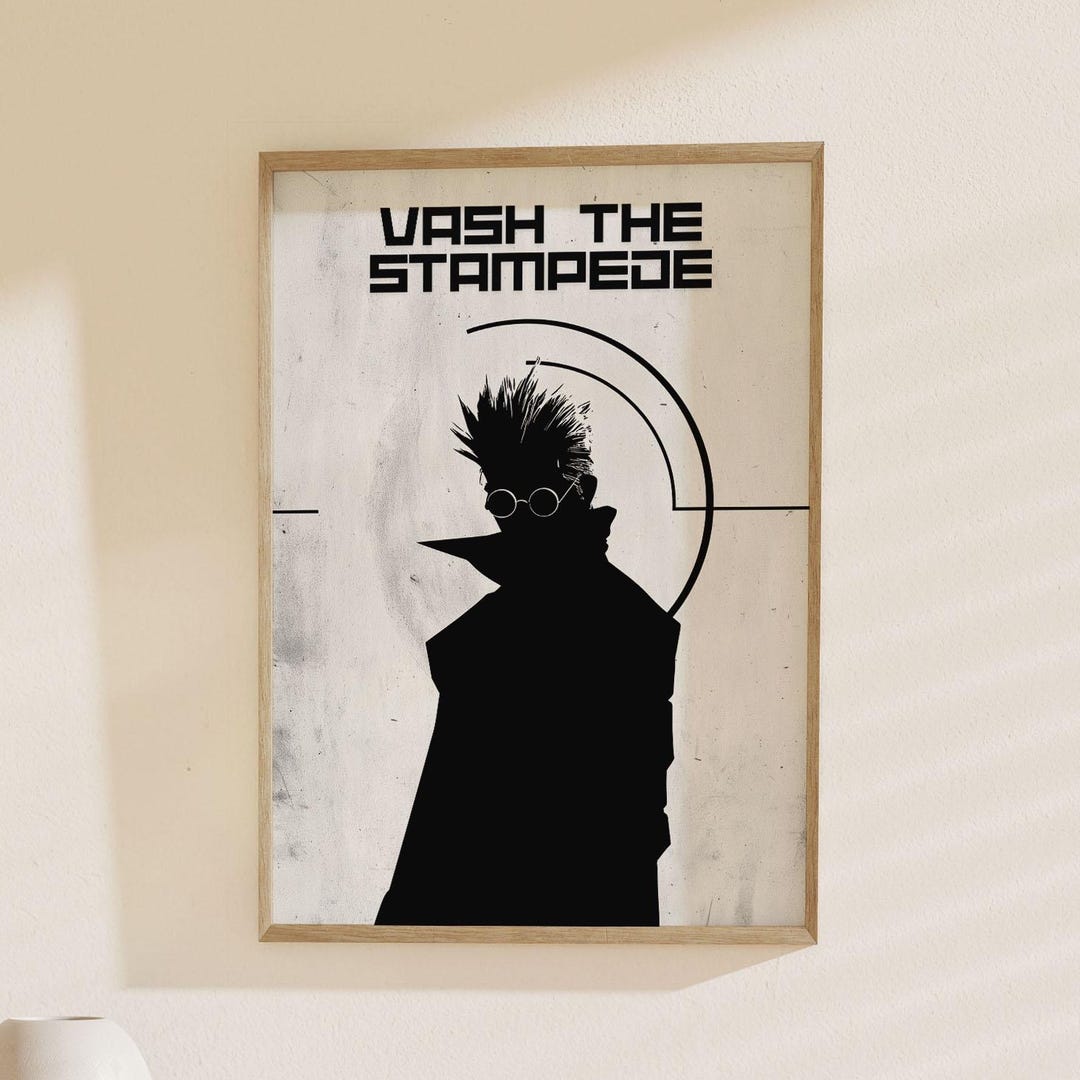 Vash the Stampede Anime Poster | Sci-fi Manga Art Print | Japanese ...