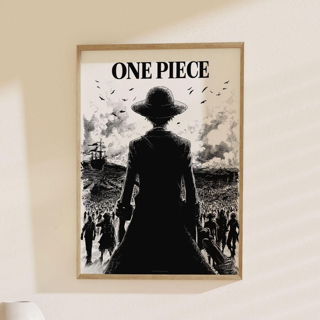 One Piece Epic Anime Poster: Monkey D. Luffy Nautical Adventure Manga ...