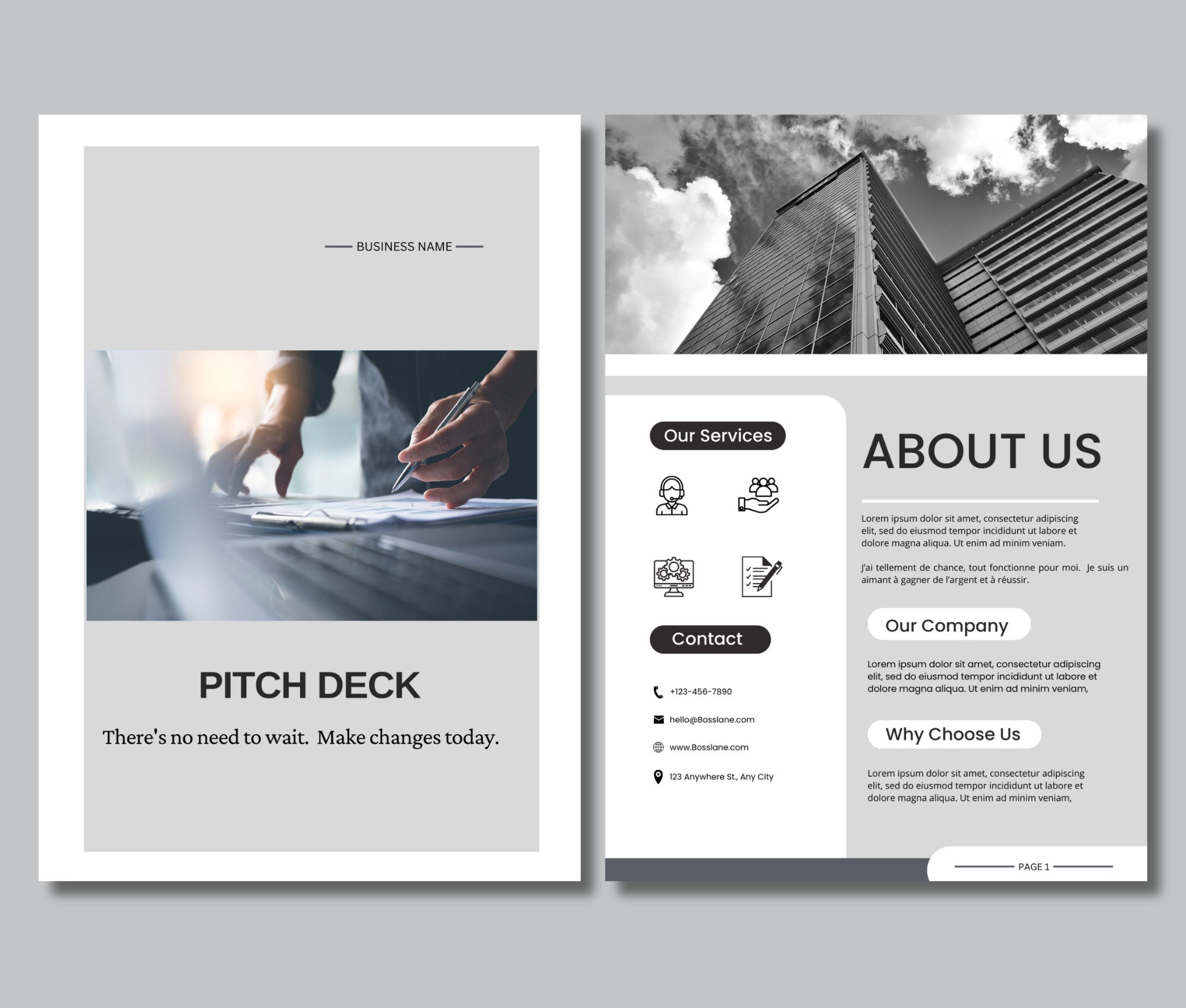 Pitch Deck Template | Word, Powerpoint, Canva & Adobe Indesign Template | Startup Business Pitch ...