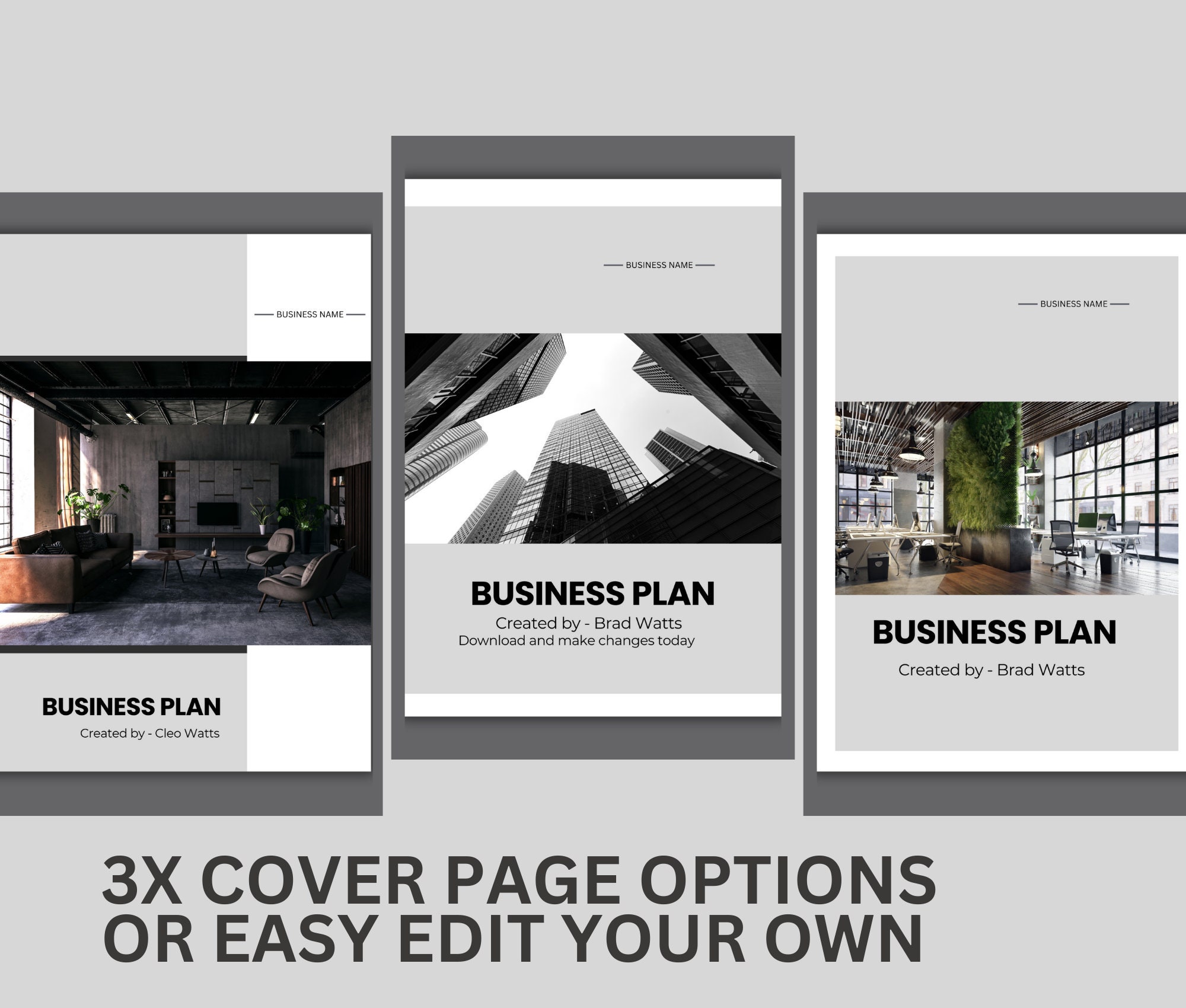 Business Plan I Pitch Deck Template Word, Canva & Adobe Indesign ...