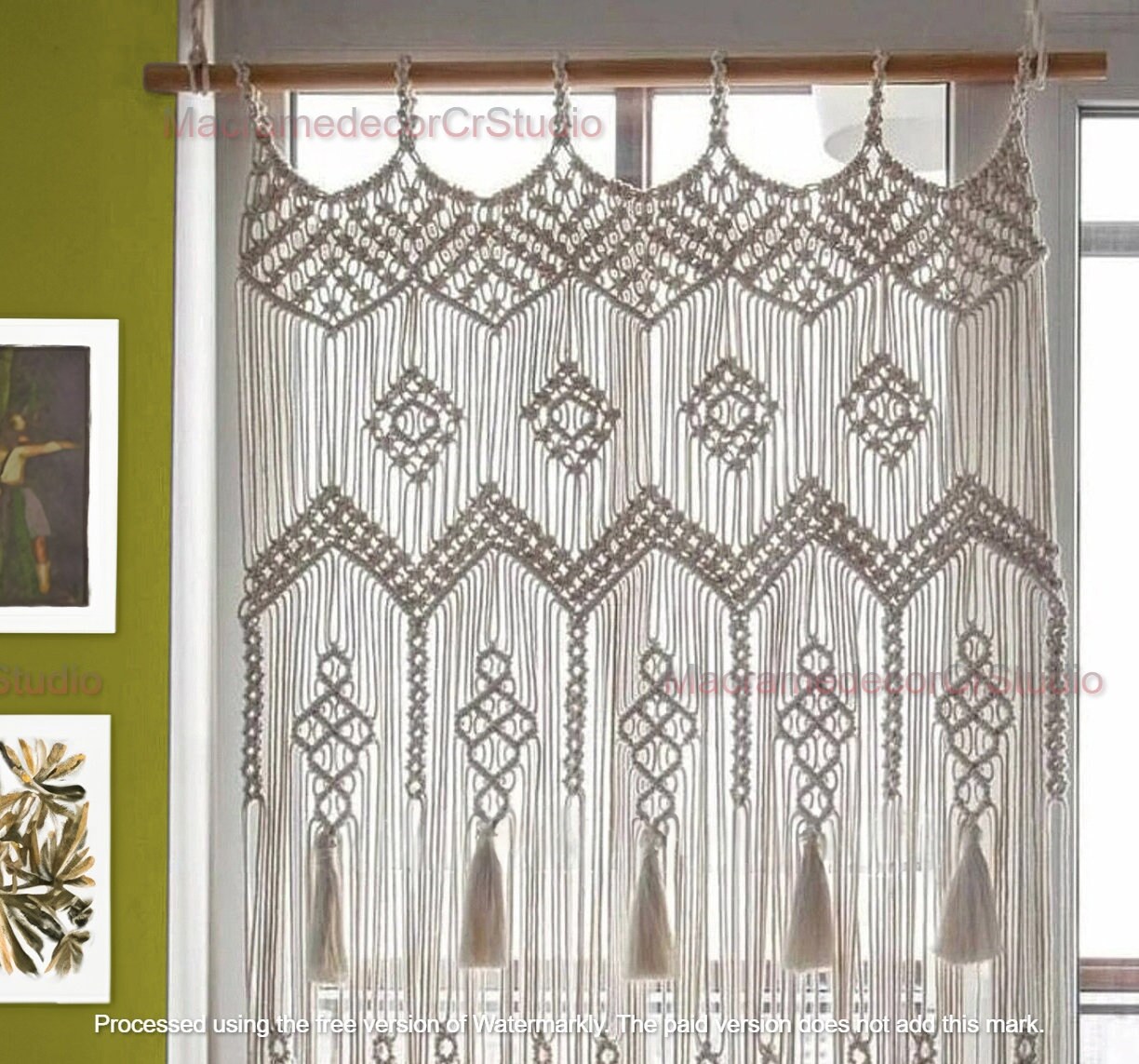 Doorway Curtain, Macrame Door Hanging, Macrame Curtain, Macrame Wall ...