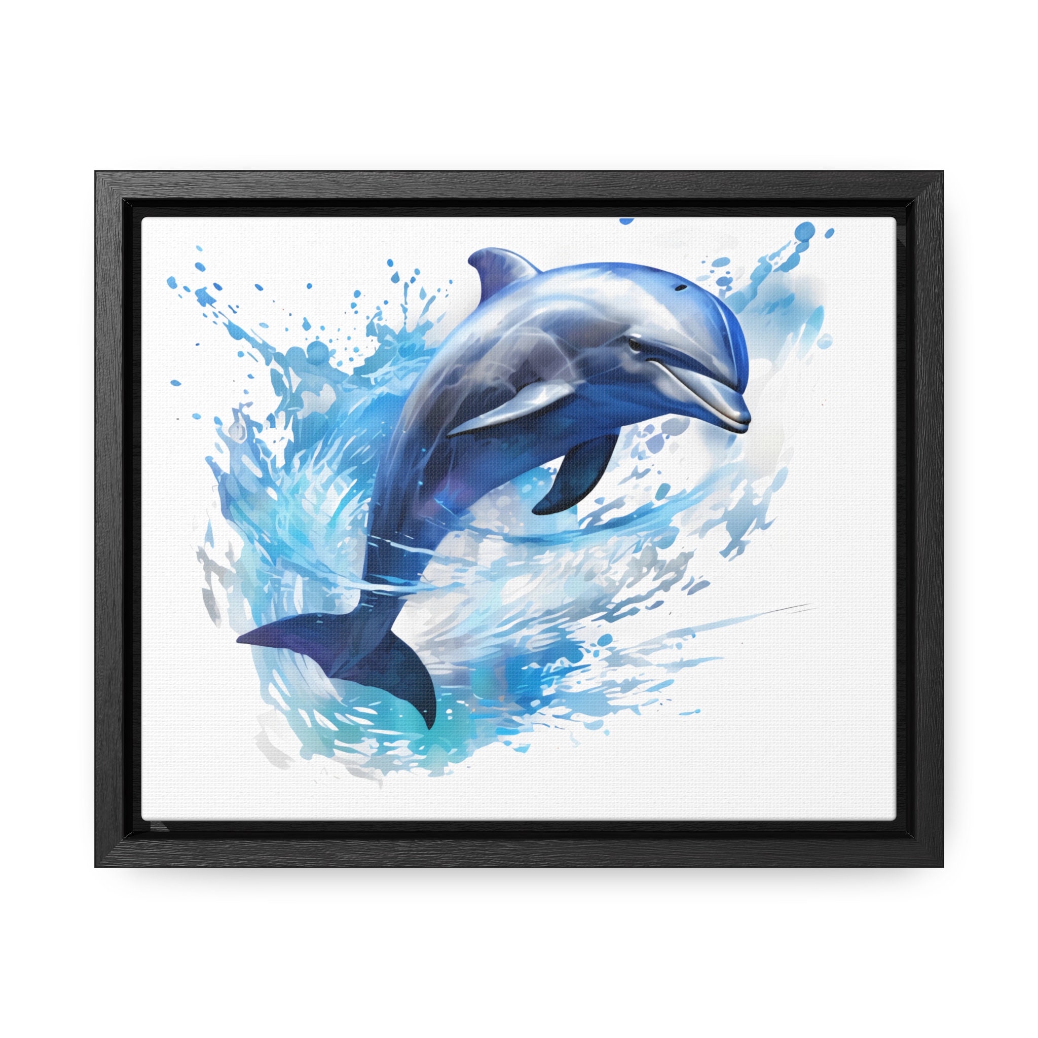 Dolphin Canvas Wraps Horizontal Frame. Coastal Decor Lake - Etsy