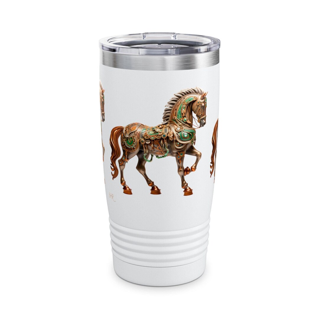 Tumbler 20oz, Brown Carousel Horse, Unique Drinkware, Gift for Horse ...