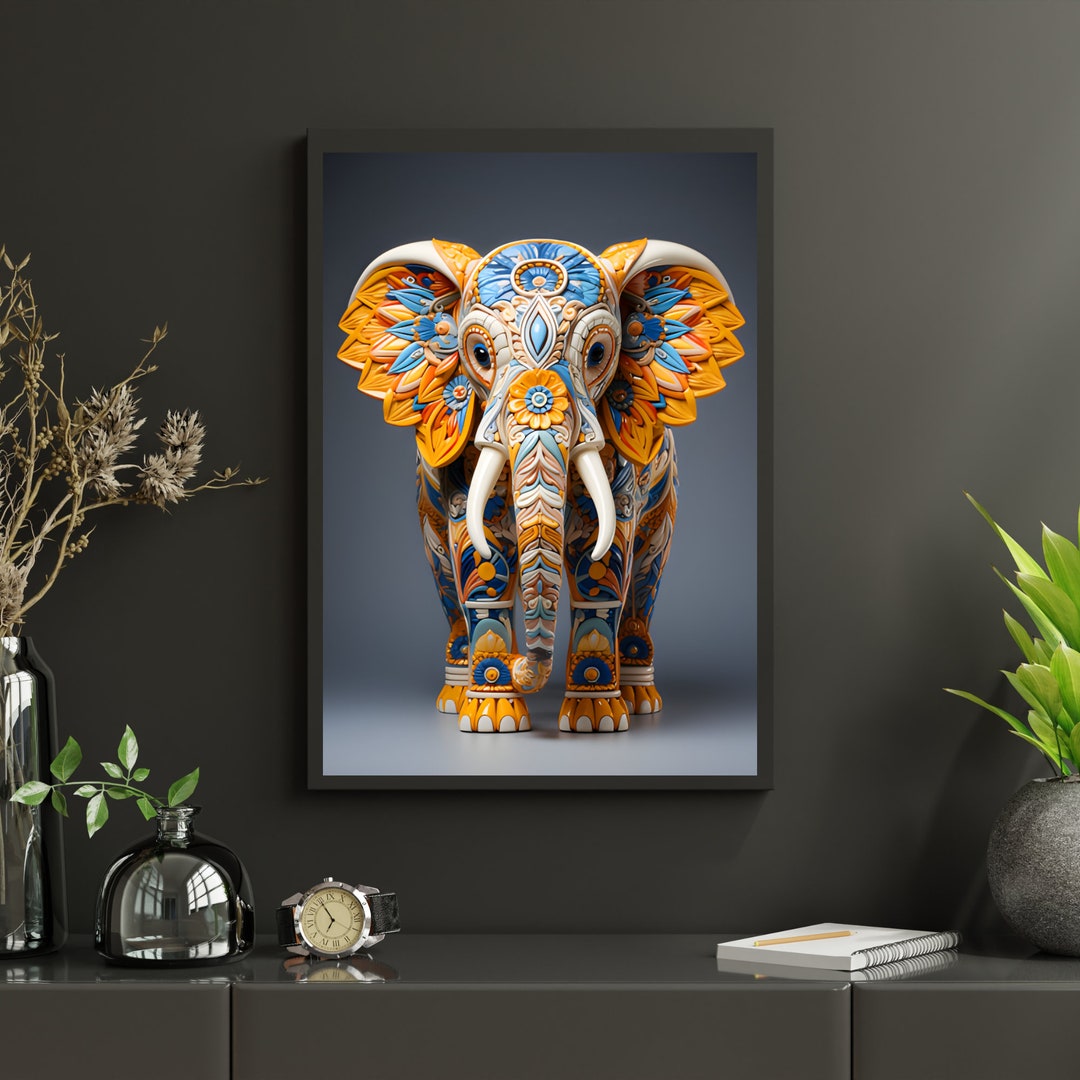 Mexican Art Elephant C2 Gallery Canvas Wraps, Vertical Frame. Home ...
