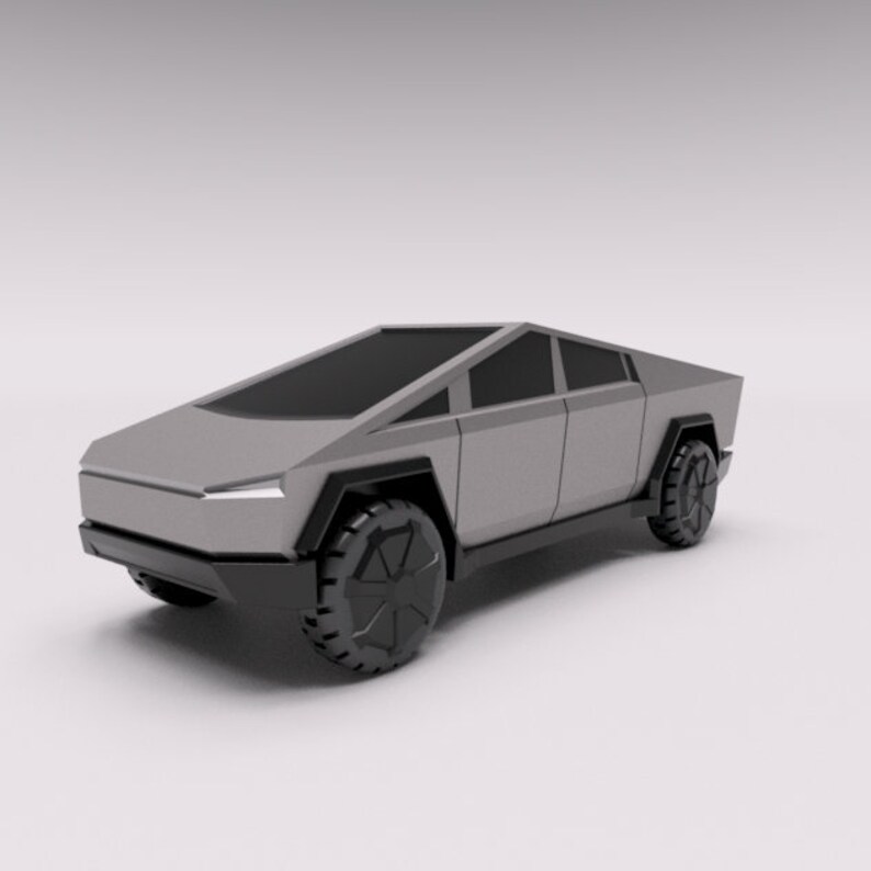 Tesla Cybertruck Car Model, Digital STL File, 3D Printable, 1:64 Ratio ...