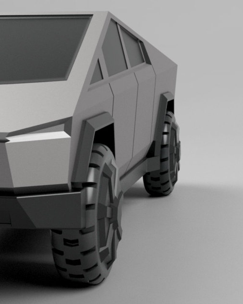 3D Tesla Cybertruck Car Model, STL File, Movable Wheels 1/64 Scale - Etsy