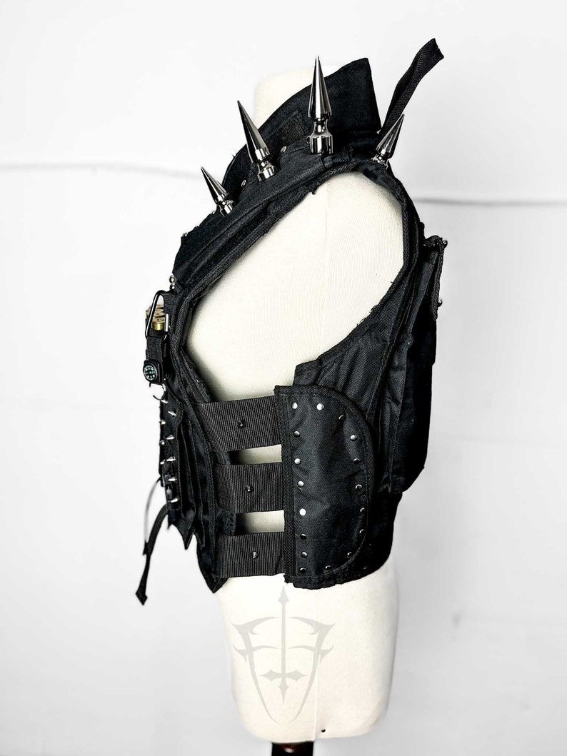 Custom Black TACTICAL VEST Airsoft / Stagewear With LED Light Panel ...