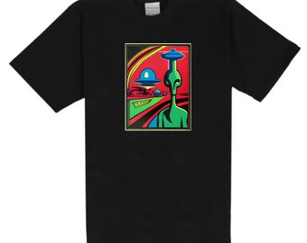 New Alien Graphic Tie Dye T-shirt Made by the Mountain - Etsy