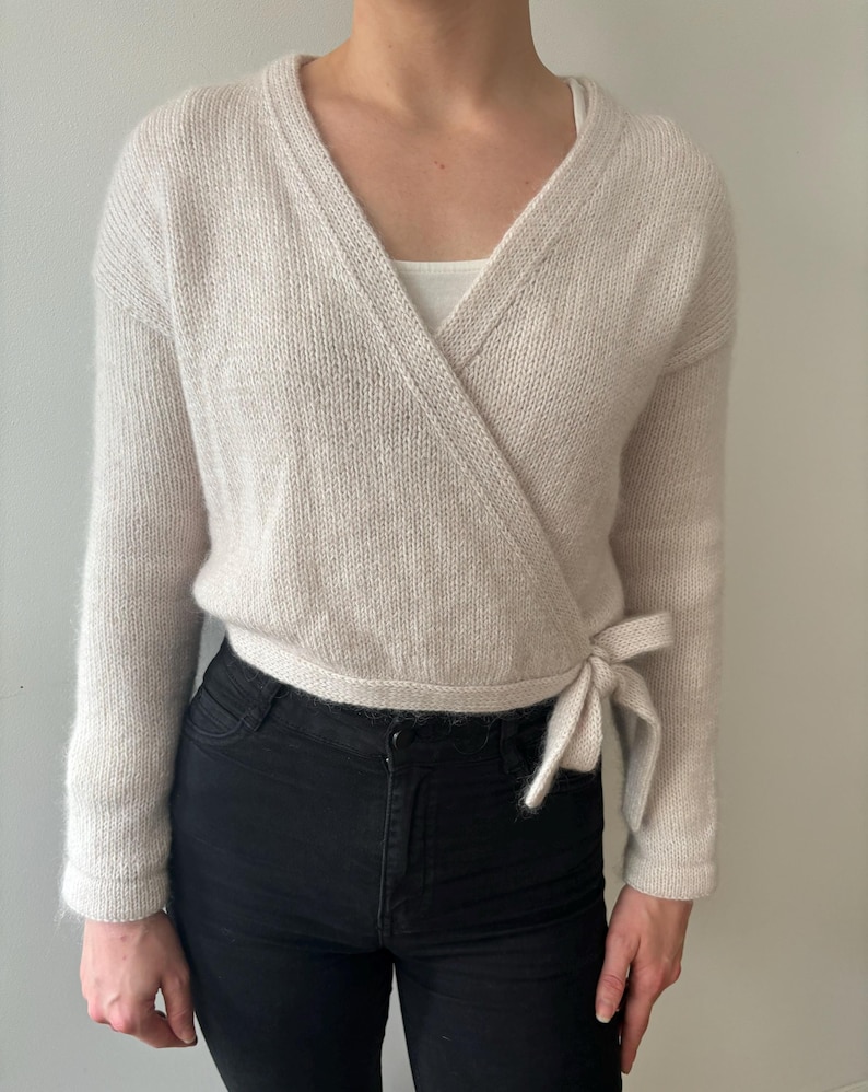 Knitted Wrap Cardigan - English Knitting Pattern - Women's Cardigan ...