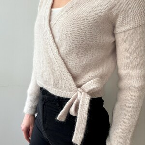 Wrap Cardigan Knitting Pattern | Tie-front | English PDF - Etsy