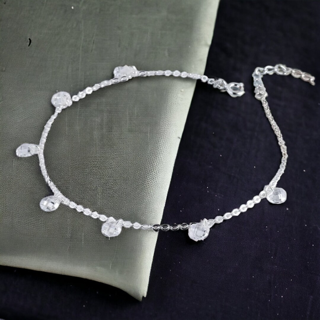 Silver Anklet,925 Anklet, Leg, Anklet, Foot Anklet Tassel, Bracelet ...