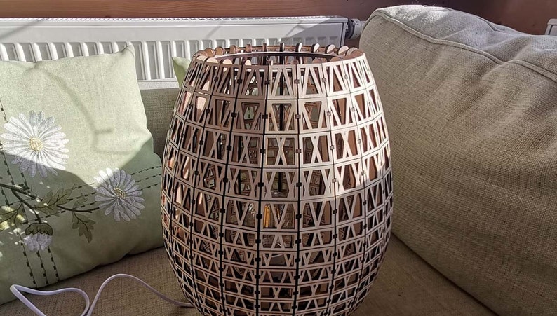 CNC CUTTING FILE Wooden Lampshade, Cnc Lampshade, Laser Cut Files, Cnc ...
