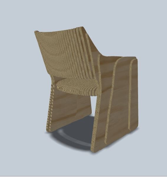 Parametric Rocking Chair Cnc Files for Wood, Parametric Furniture, Wood ...