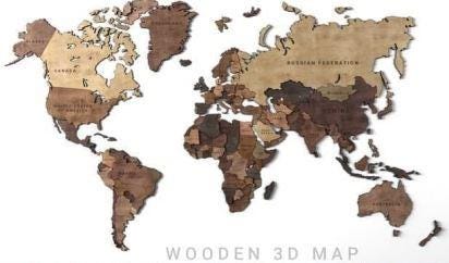 3d World Map Stl File,cnc Machine,digital Print Files,3d Print Stl,3d ...