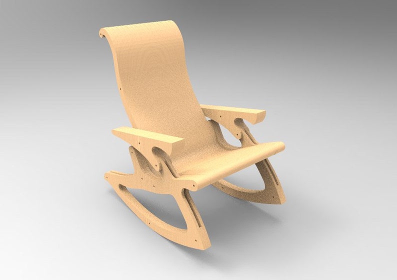 CNC CUTTING FILE Wooden Rocking Chair, Cnc Chair, Laser Cut Files, Cnc ...