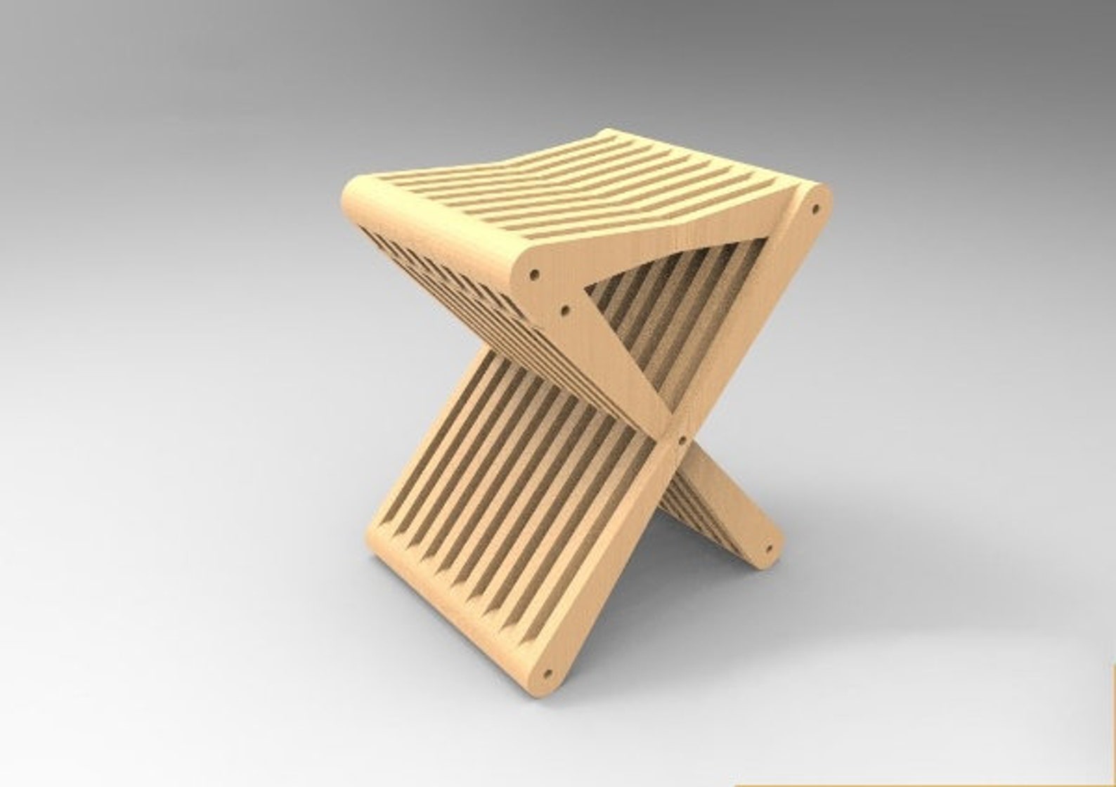 CNC CUTTING FILE Wooden Folding Stool, Cnc Stool, Laser Cut Files, Cnc ...