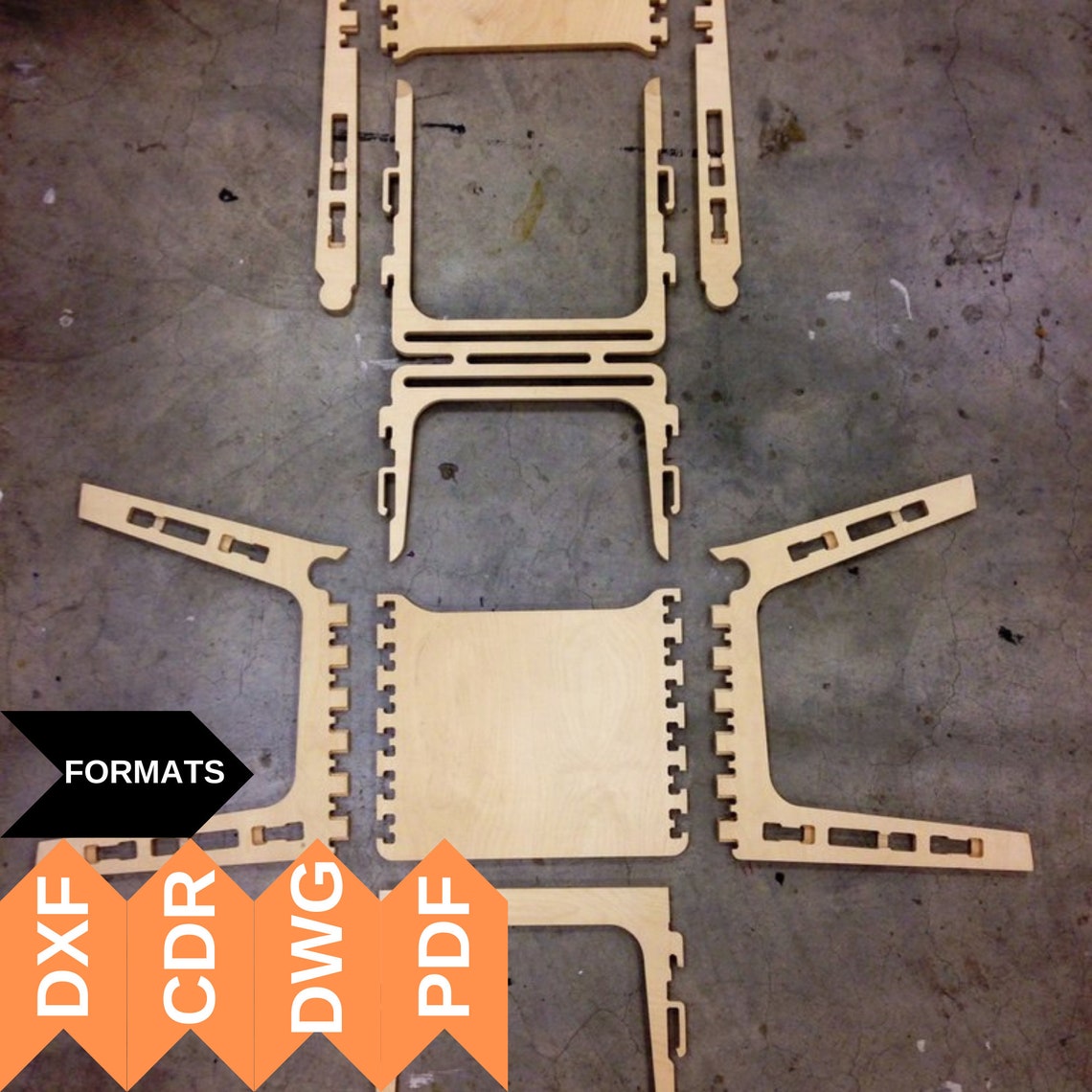 CNC CUTTING FILE Wooden Chair, Cnc Chair, Laser Cut Files, Cnc Files ...