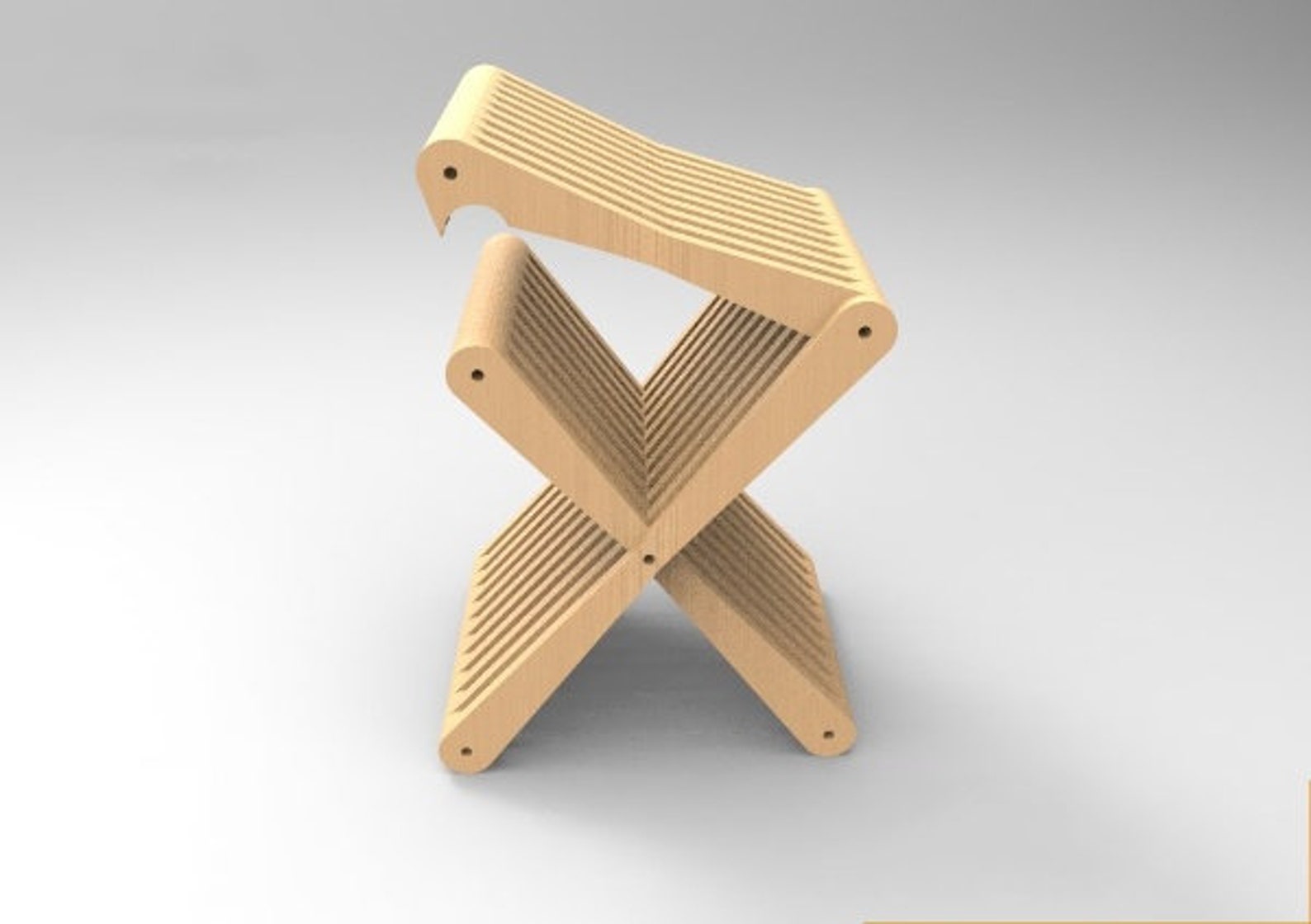 CNC CUTTING FILE Wooden Folding Stool, Cnc Stool, Laser Cut Files, Cnc ...