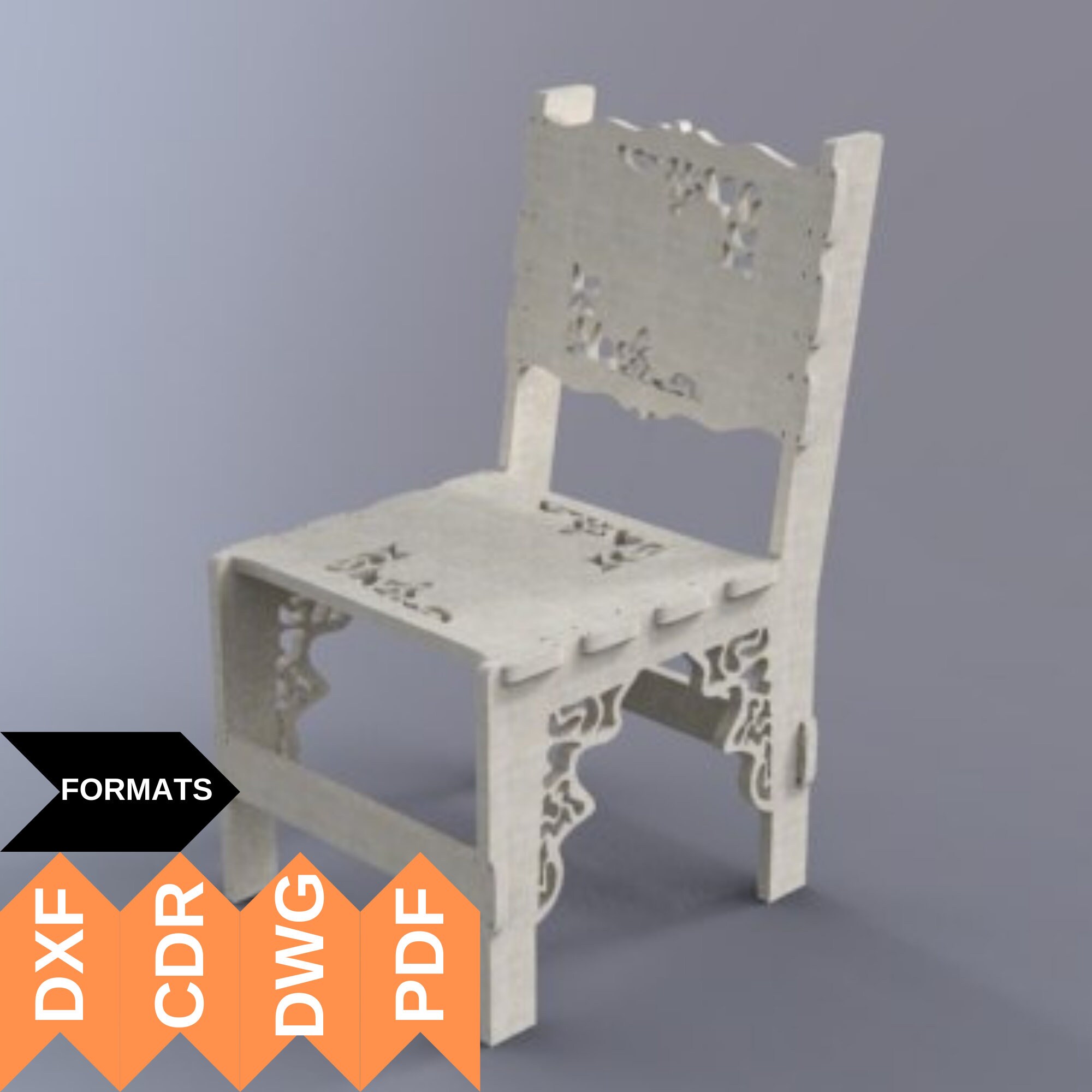 CNC CUTTING FILE Wooden Chair Table Set, Cnc Chair, Laser Cut Files ...