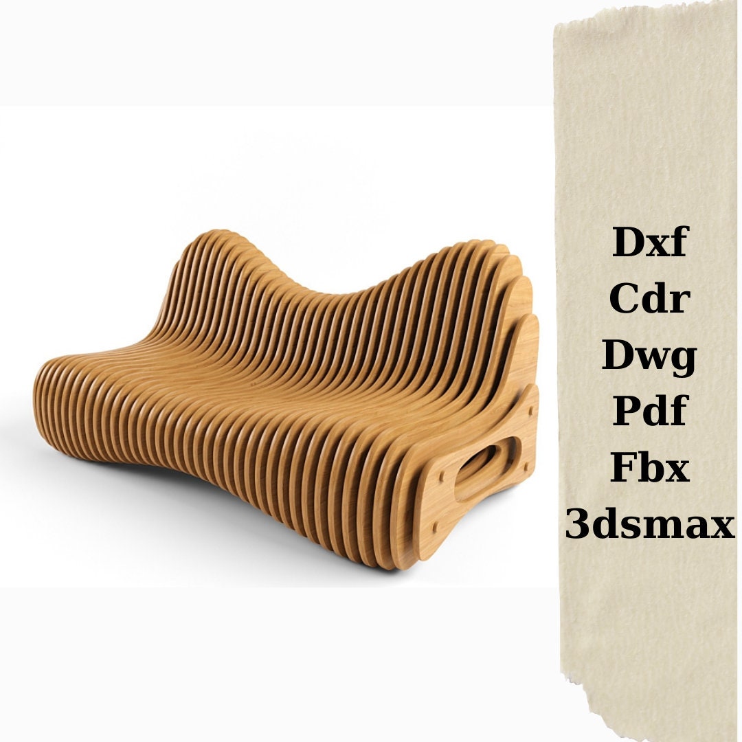 Parametric Desing,wood Bench Model,cnc Cutting Files,cnc Router,cutting ...