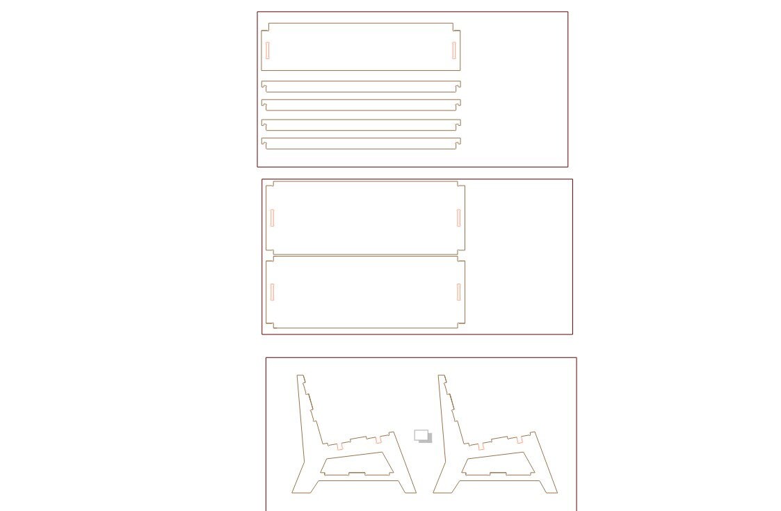 Parametric Bench Bench Cnc Dxf Files Cnc Furniture Bench - Etsy Canada