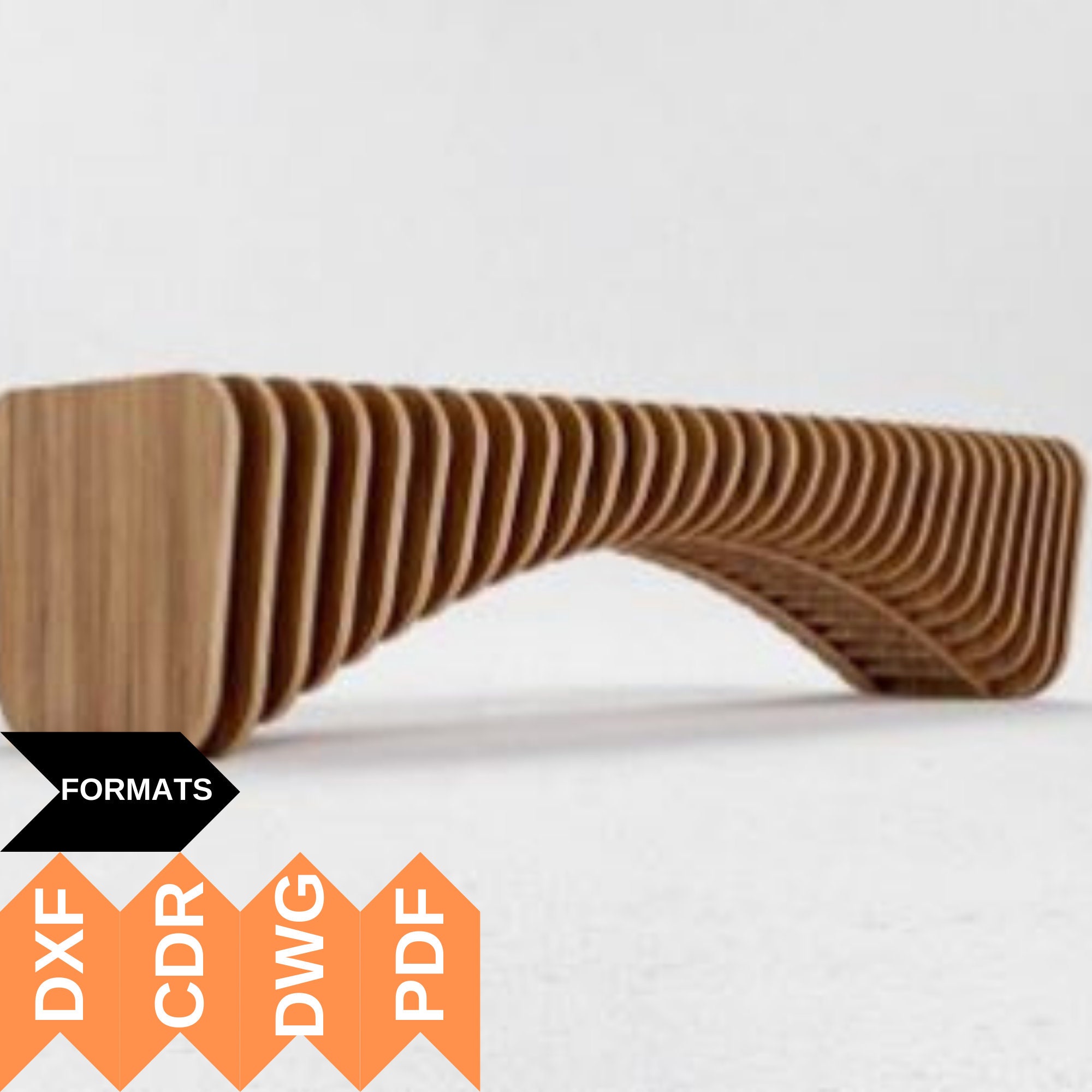 CNC CUTTING FILE Wooden Parametric Bench, Cnc Bench, Laser Cut Files ...