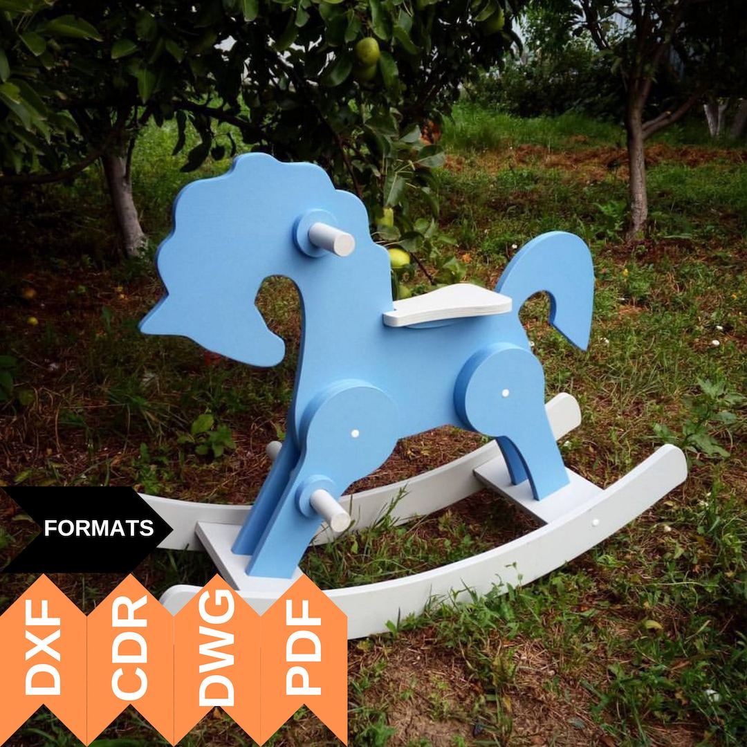 CNC CUTTING FILE Wooden Rocking Horse Toy, Cnc Toys, Laser Cut Files ...