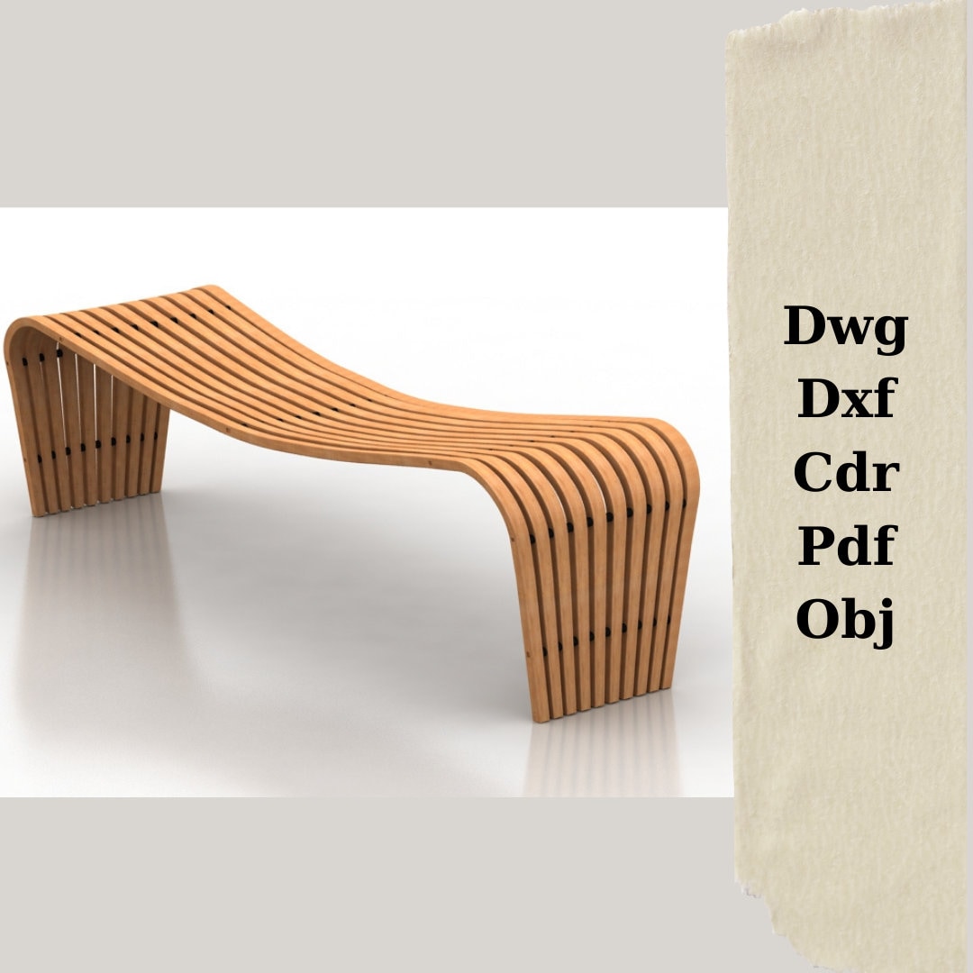 Parametric Desing,wood Bench Model,cutting Machine Files,cnc Machine ...