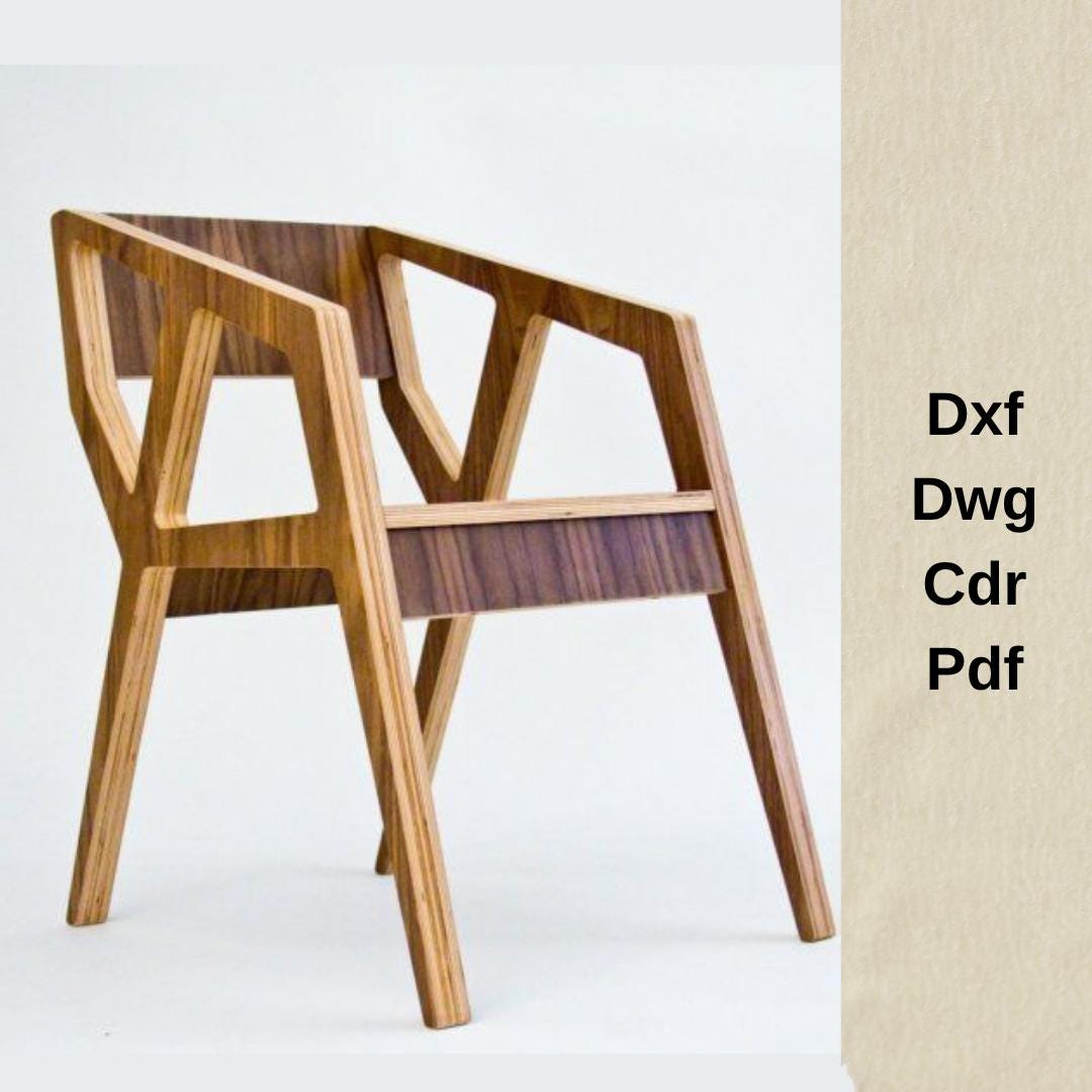 Cnc Cutting Files,wooden Chair Dxf Files,cnc Router,chair Cutting Files ...