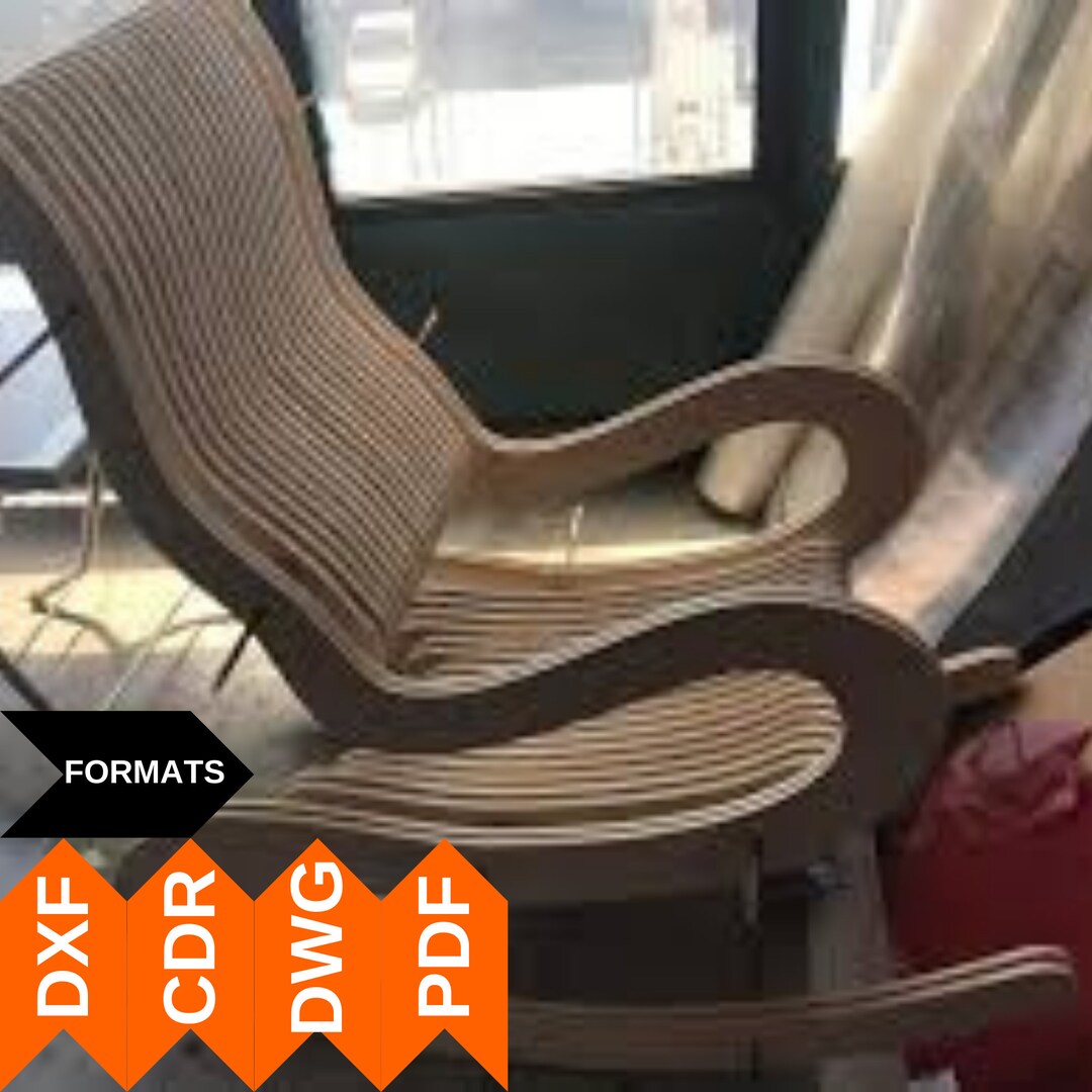 CNC CUTTING FILE Wooden Rocking Chair, Cnc Rocking Chair, Laser Cut ...