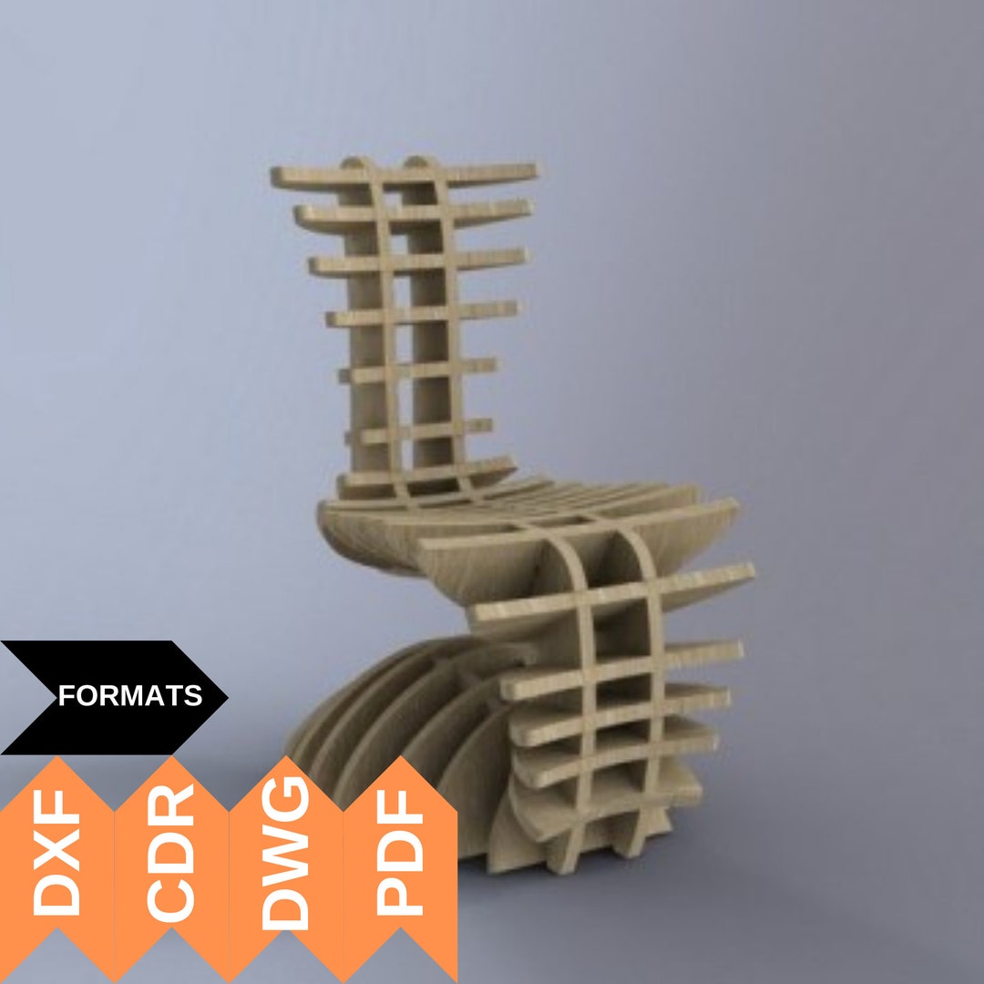 CNC CUTTING FILE Wooden Chair, Cnc Chair, Laser Cut Files, Cnc Files ...