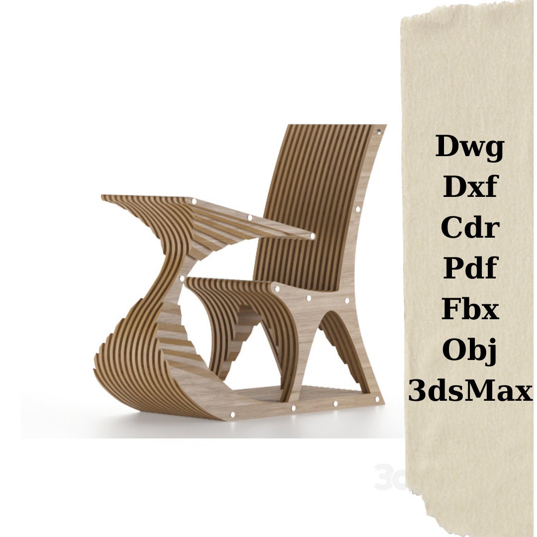 Parametric Design,cnc Machine,cnc Router,wood Chair Model,dxf Files for ...
