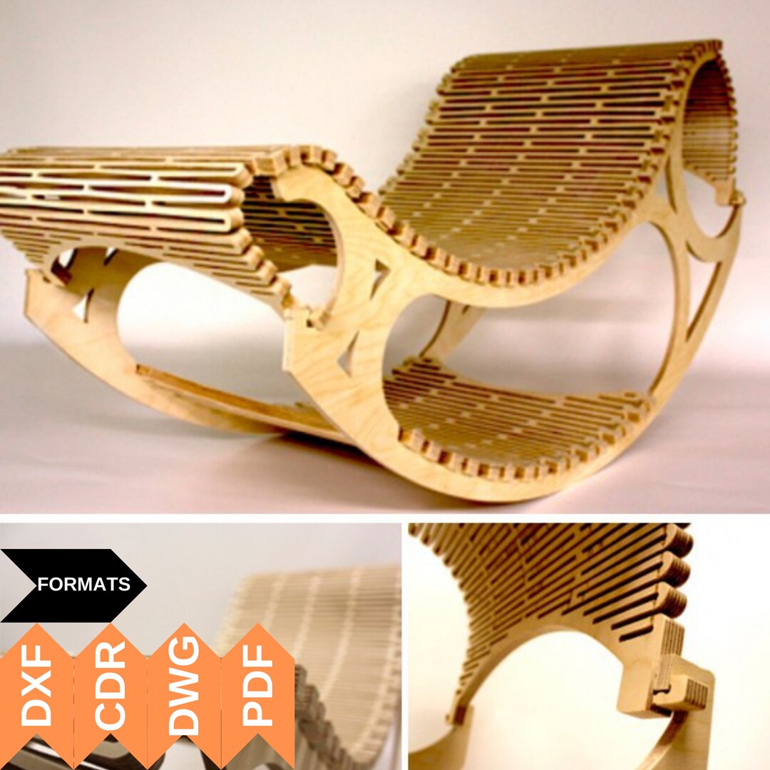 CNC CUTTING FILE Wooden Lounge Chair, Cnc Lounger Seat, Laser Cut Files ...