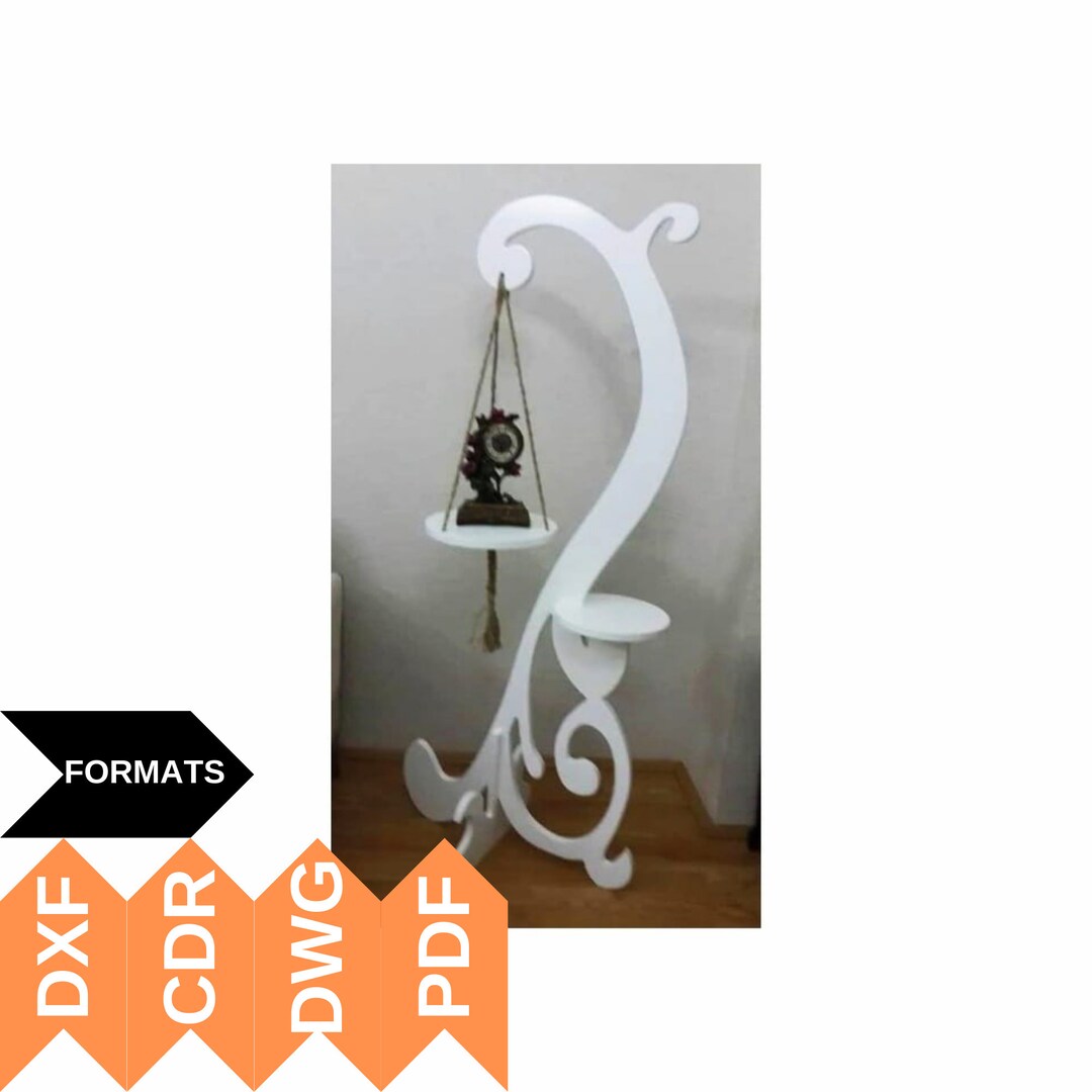 CNC CUTTING FILE Wooden Plant Stand, Cnc Plant Stand, Laser Cut Files ...