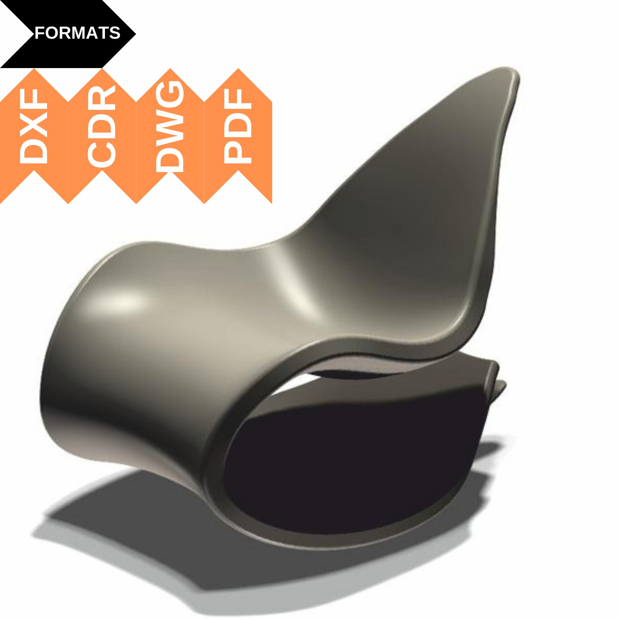 CNC CUTTING FILE Wooden Rocking Chair, Cnc Chair, Laser Cut Files, Cnc ...