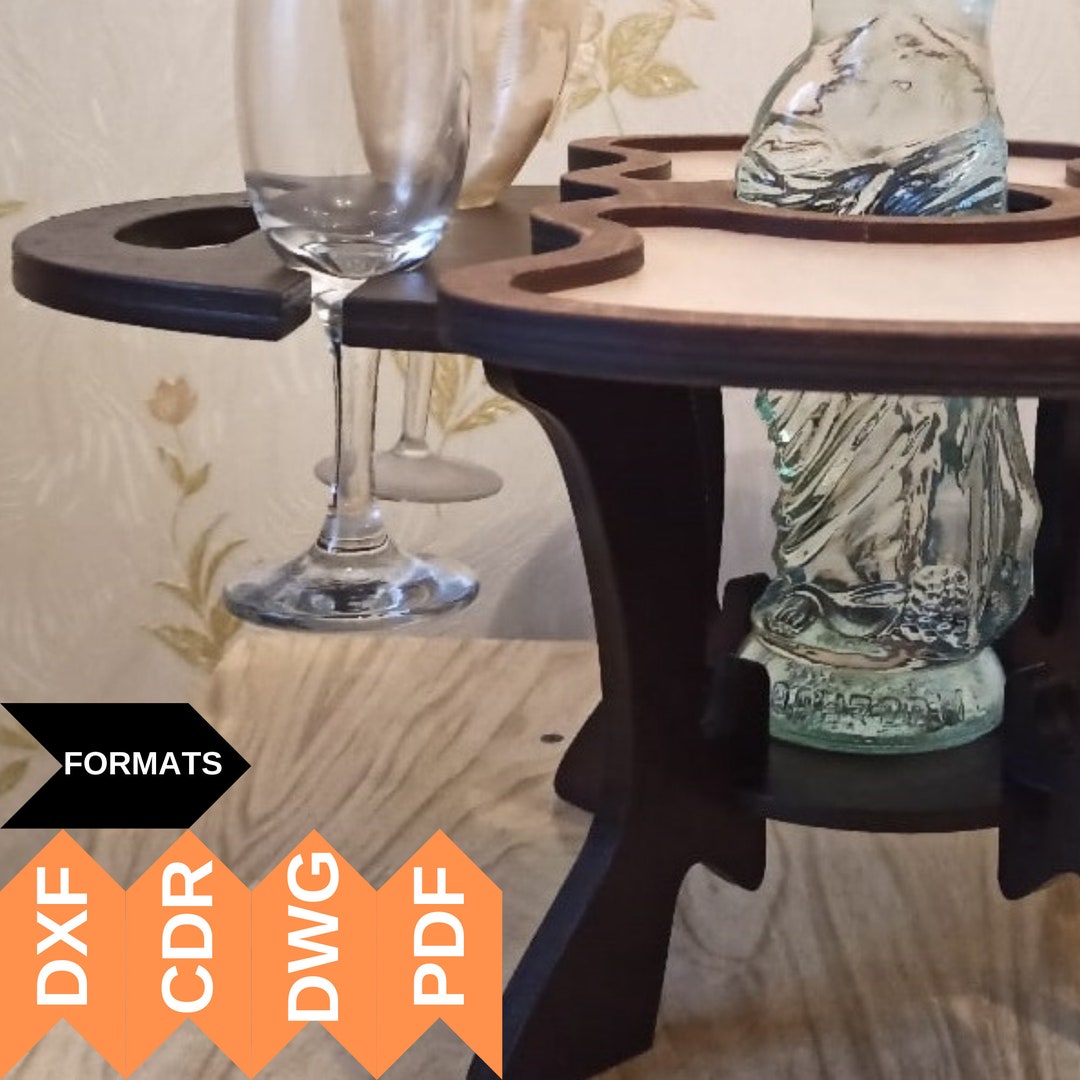 CNC CUTTING FILE Wooden Champagne Stand, Cnc Champagne Stand, Laser Cut ...