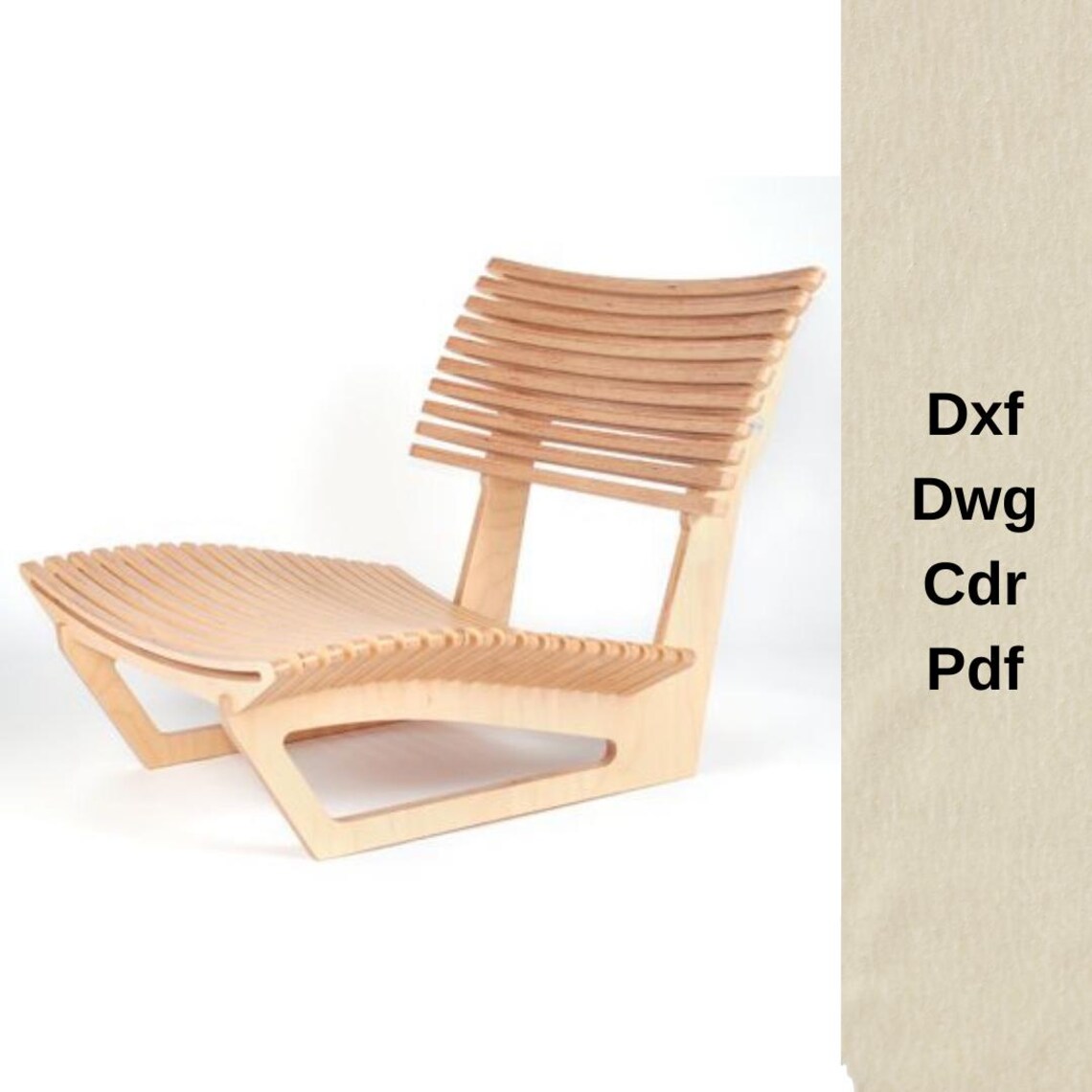 Cnc Chair Cut Files,dxf Files for Cnc,vcarve,wood Chair Model,cnc ...