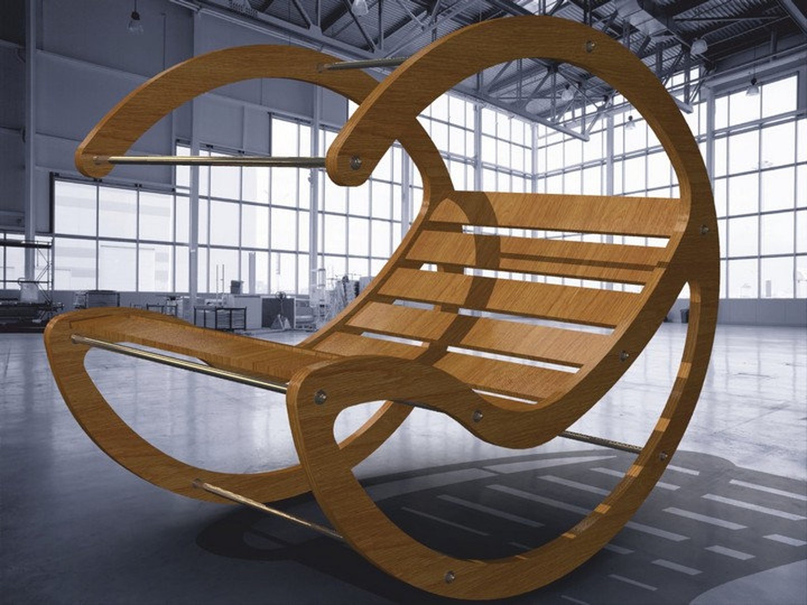 CNC CUTTING FILE Wooden Rocking Chair, Cnc Chair, Laser Cut Files, Cnc ...