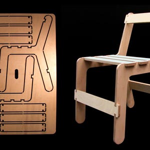 CNC CUTTING FILE Wooden Chair, Cnc Chair, Laser Cut Files, Cnc Files ...